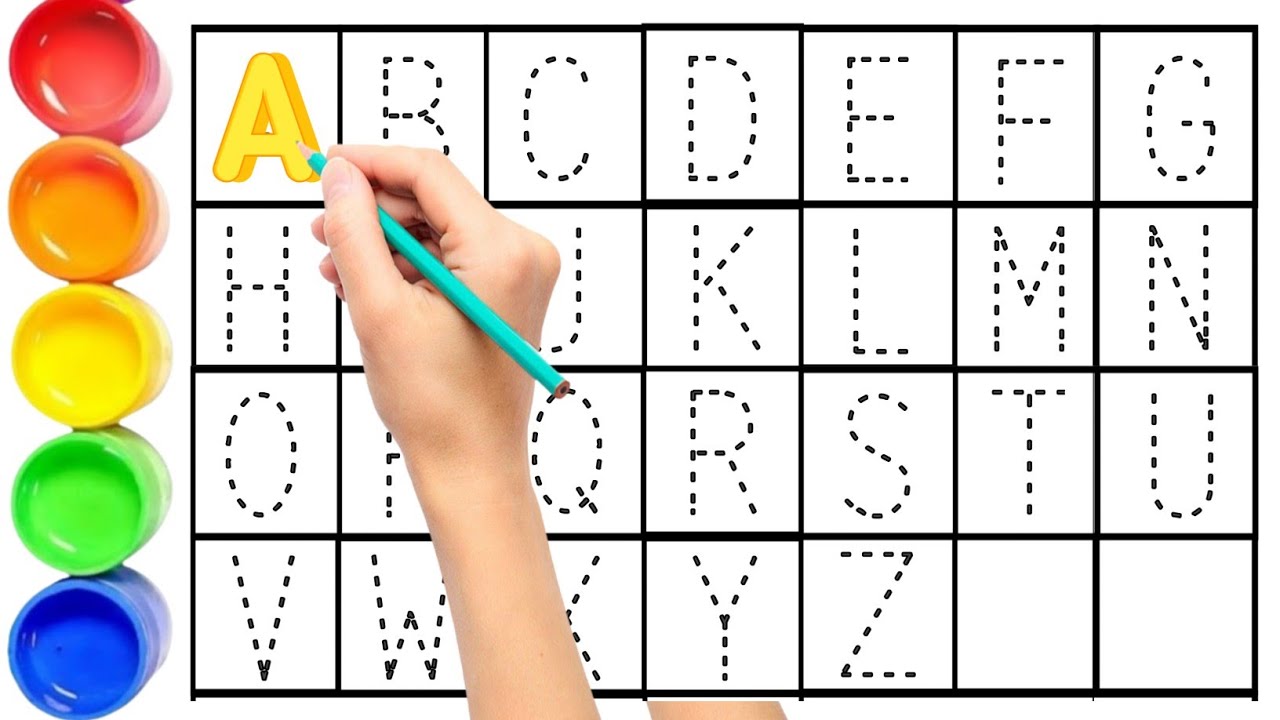 ABCD, Alphabets, Collection for alphabet writing along the dot for kids ...