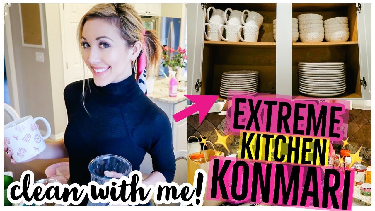 CLEAN WITH ME 2019 ULTIMATE KONMARI KITCHEN ORGANIZATION + EXTREME ...