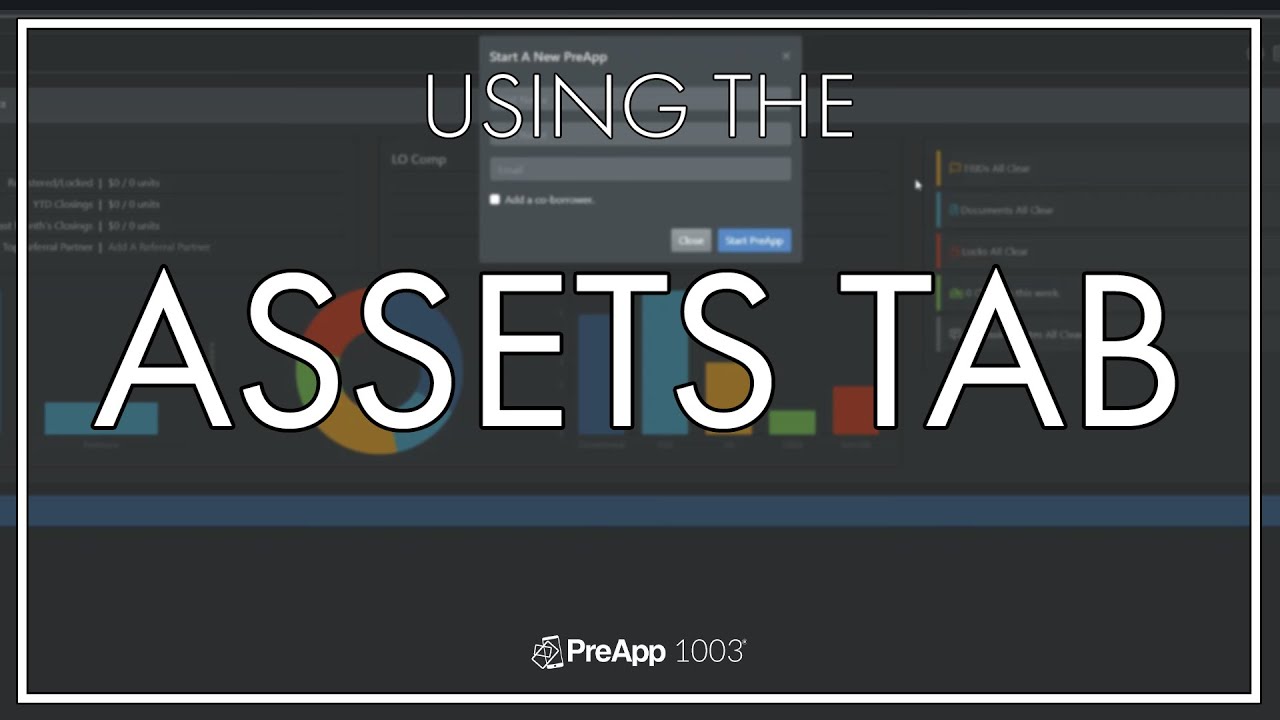 Assets Tab Breakdown - USING PREAPP 1003 - YouTube