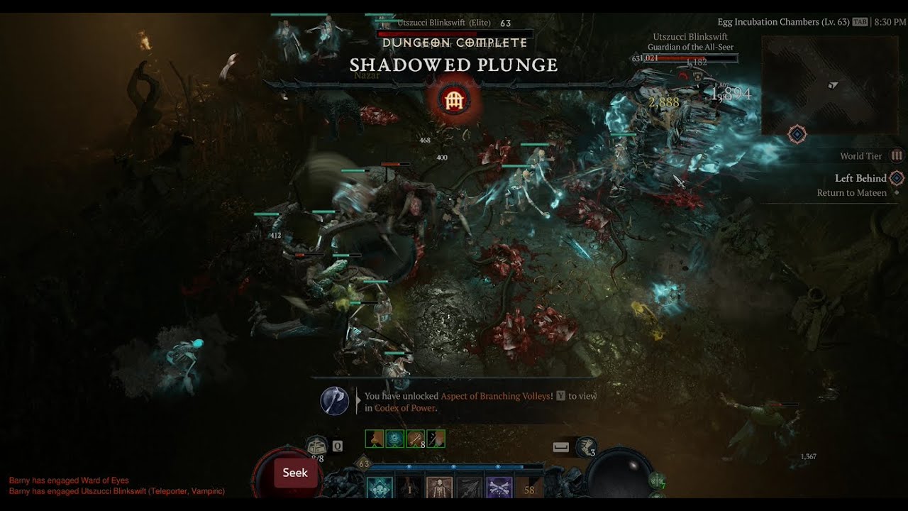 Diablo 4, Shadowed Plunge, Dungeon Run, WT3, Necromancer. - YouTube