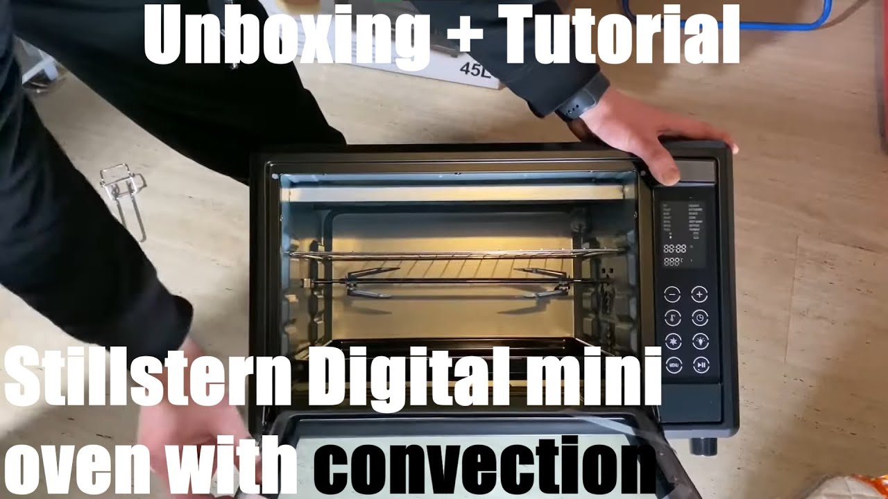 Digital mini oven with convection (45 litres) oven Double glass door ...