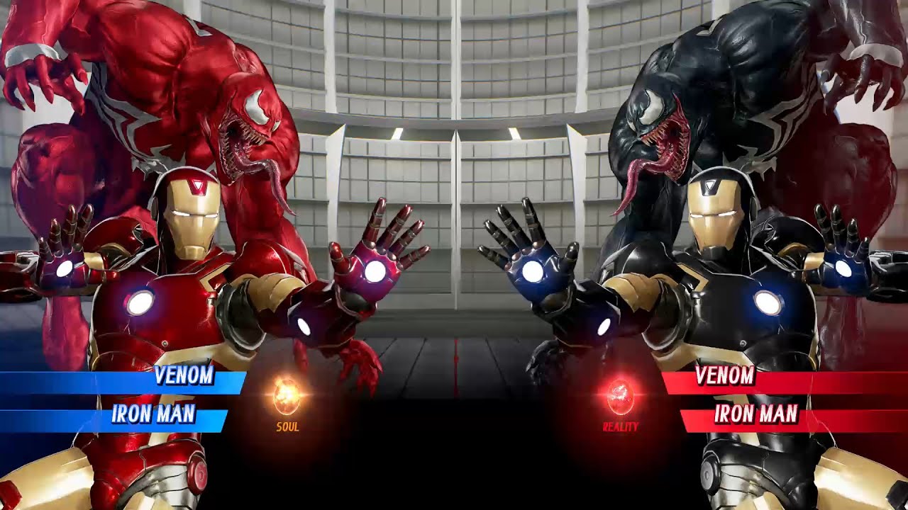 Red Venom & Iron Man VS Venom & Black Iron Man - Marvel vs Capcom ...