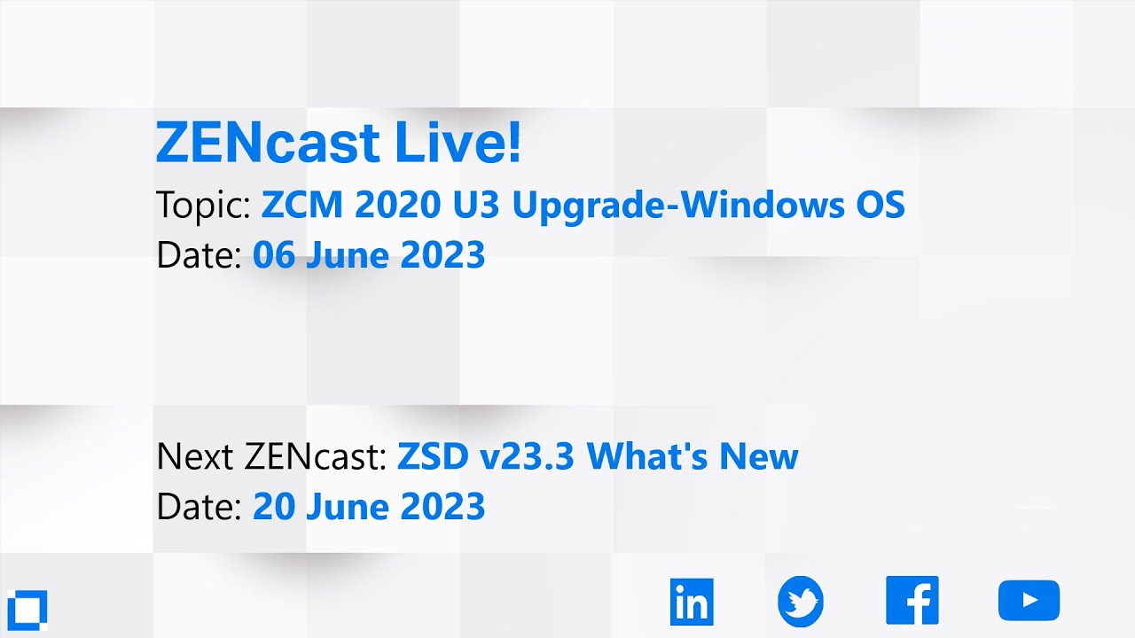 ZENcast Live! ZCM 2020 U3 Upgrade on Windows OS - YouTube