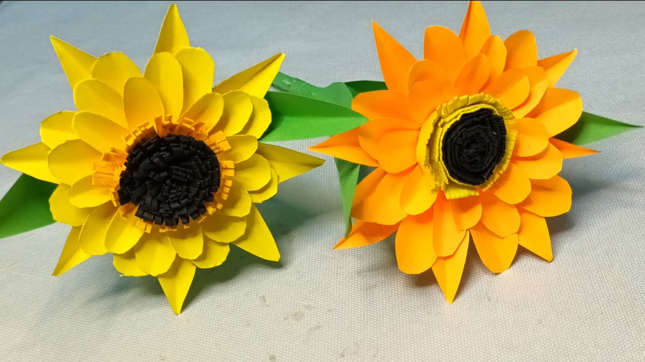 How to Make Paper Fllower Craft | easy paper flower #paperflowers # ...