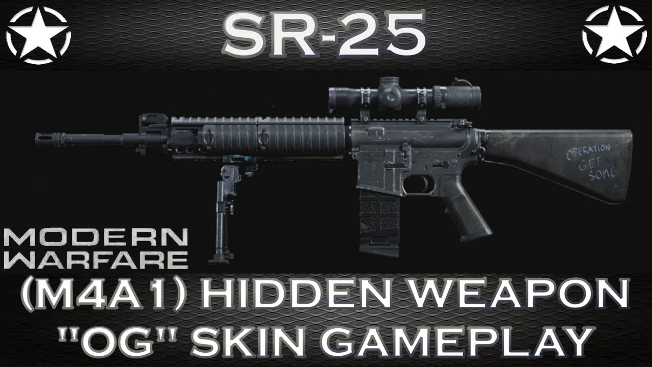 Modern Warfare SR-25 - (M4A1) Hidden Weapon - How to make it - Gameplay - YouTube