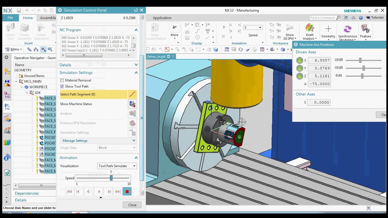 4 AXIS MACHINE SIMULATION - YouTube
