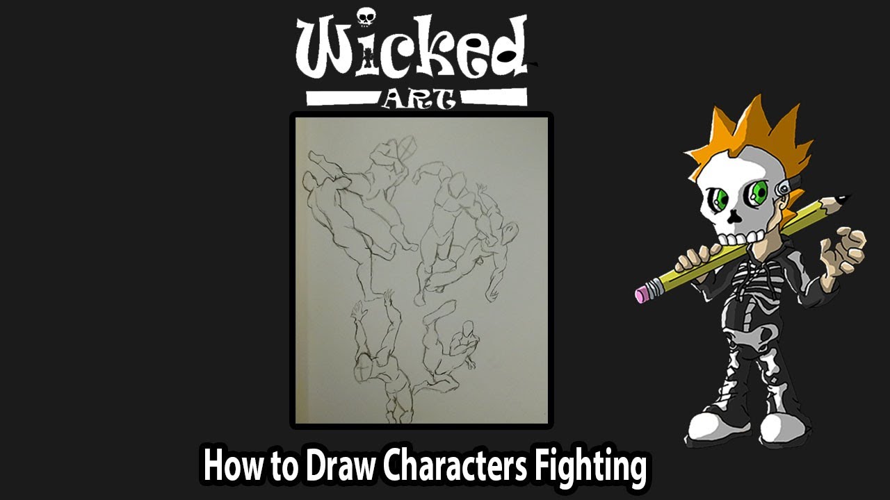 How To Draw Characters Fighting - YouTube