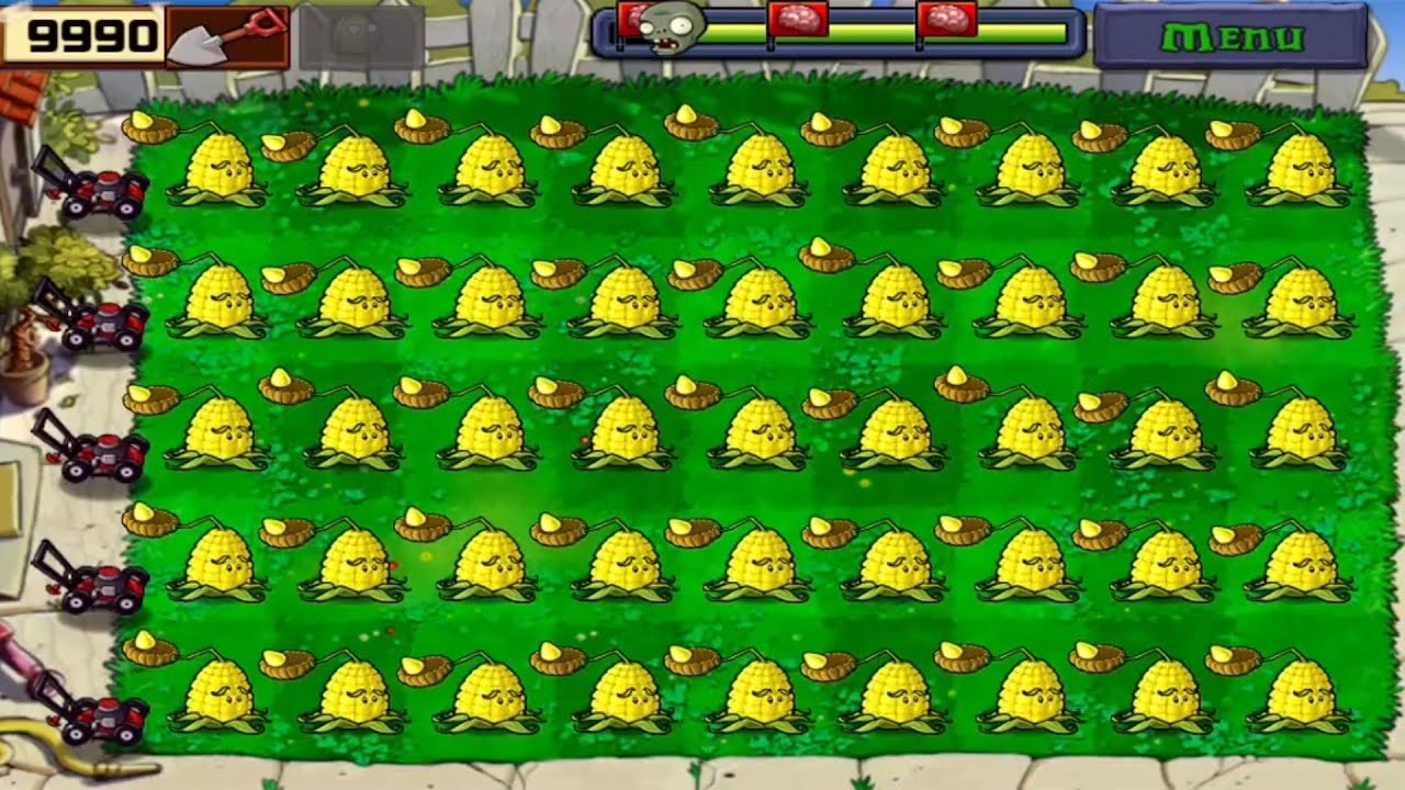 Pvz Gameplay || finish off the Zombies using Kernel-pult [ Full ...
