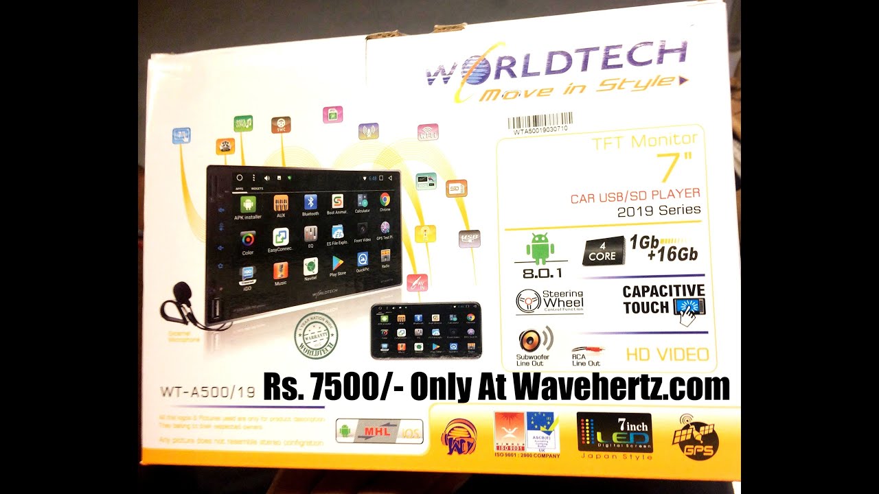 Worldtech WT-A500/19 Android Stereo 1GB RAM 16GB Internal Memory @Rs ...