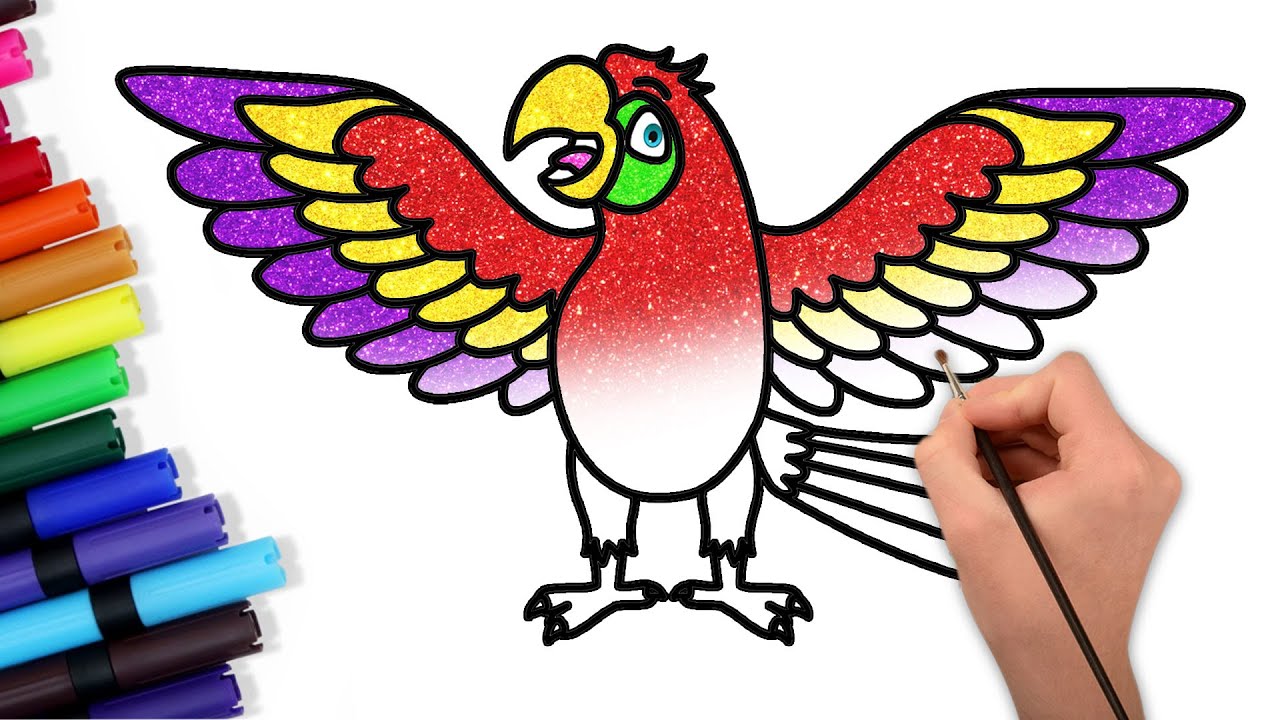 Aprende a dibujar un PERICO 🦜Dibujo de Loro | Dibujos para niños ...