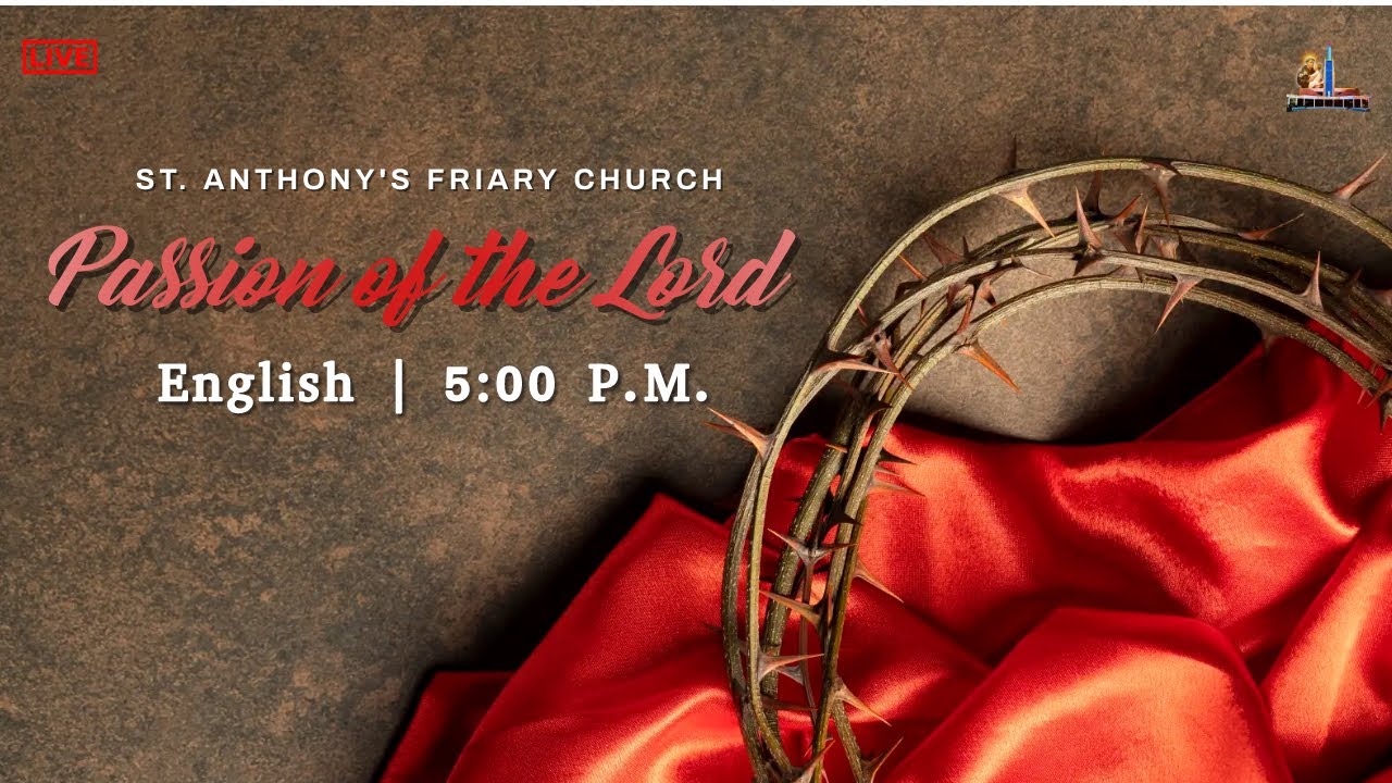 29th March 2024 | Friday | Passion of the Lord | English Mass | Live ...