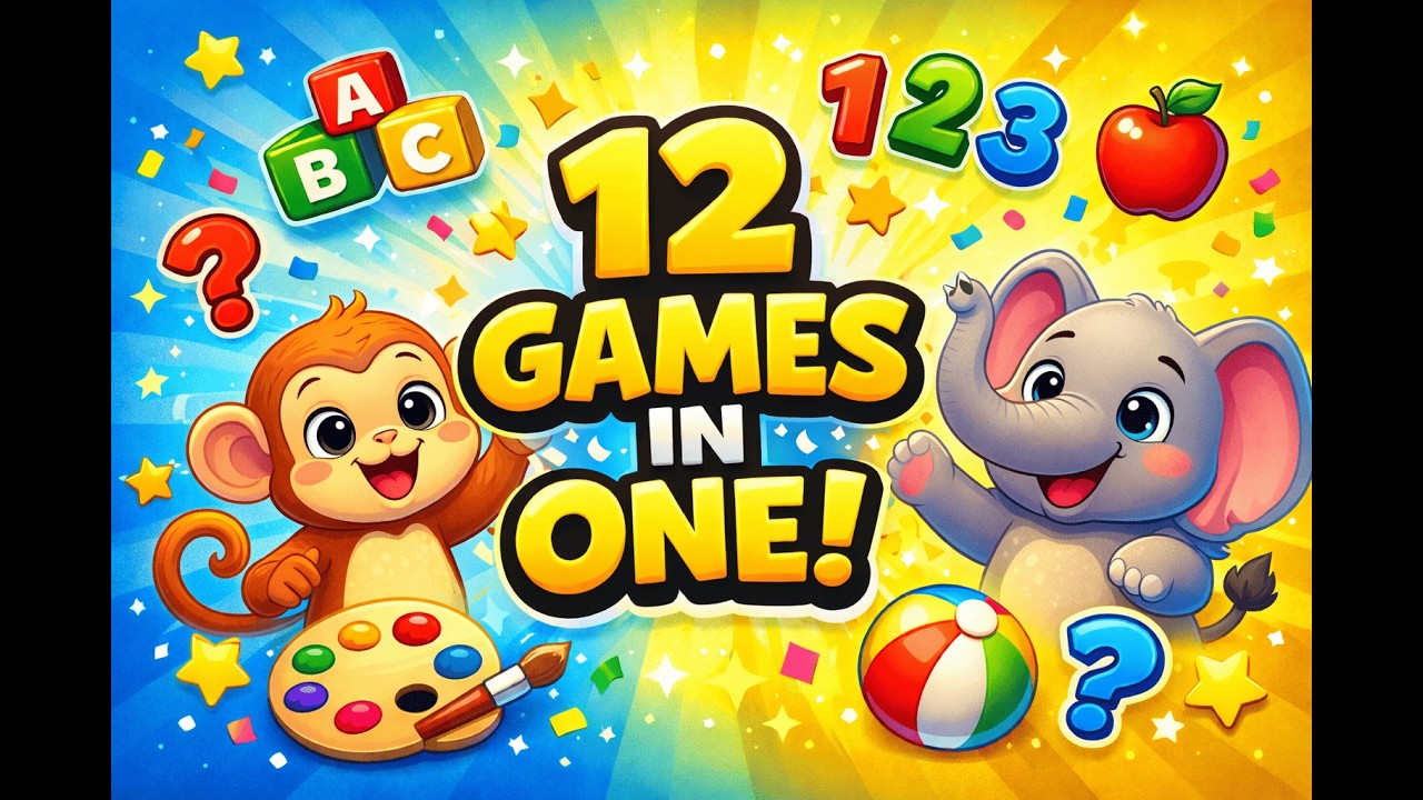 ONE VIDEO = 12 FUN LEARNING GAMES! 😲 Kids Will Beg to Play Again ...