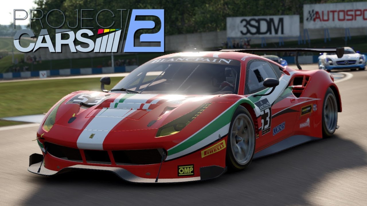 Project CARS 2 - Ferrari 488 GT3 - Donington Park (WIP) - YouTube