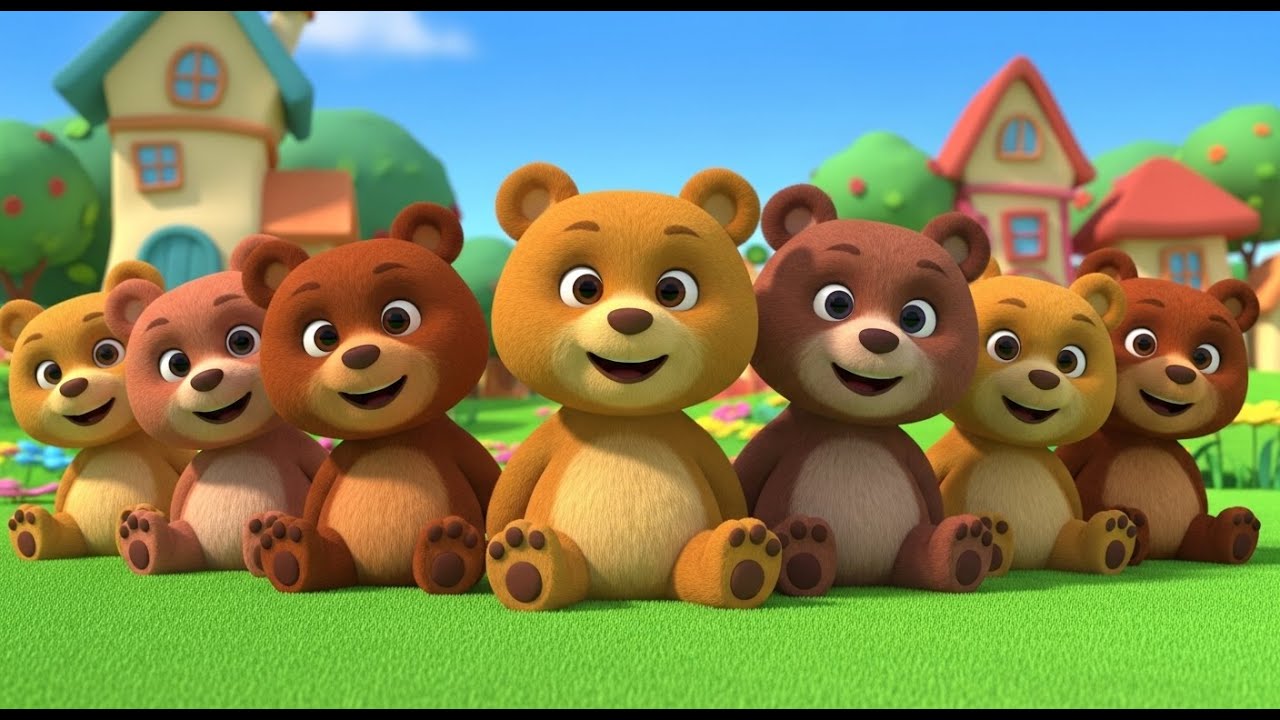Seven Little Bears Learn Colors | Nursery Rhymes and Kids Songs - YouTube