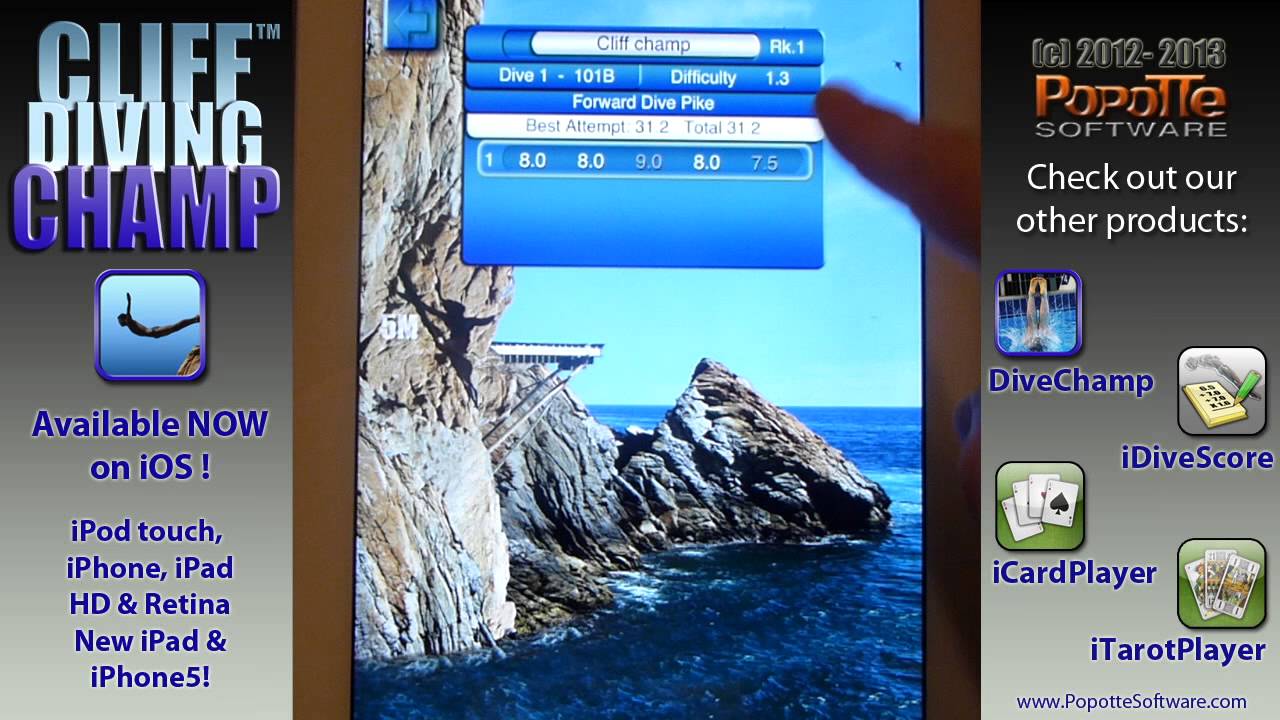 CliffDivingChamp - Footage Reel - Cliff Diving Videogame iOS - Gameplay ...