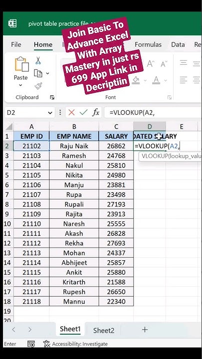 Vlookup Formula Hacks | Advance Excel Tips & Tricks - YouTube