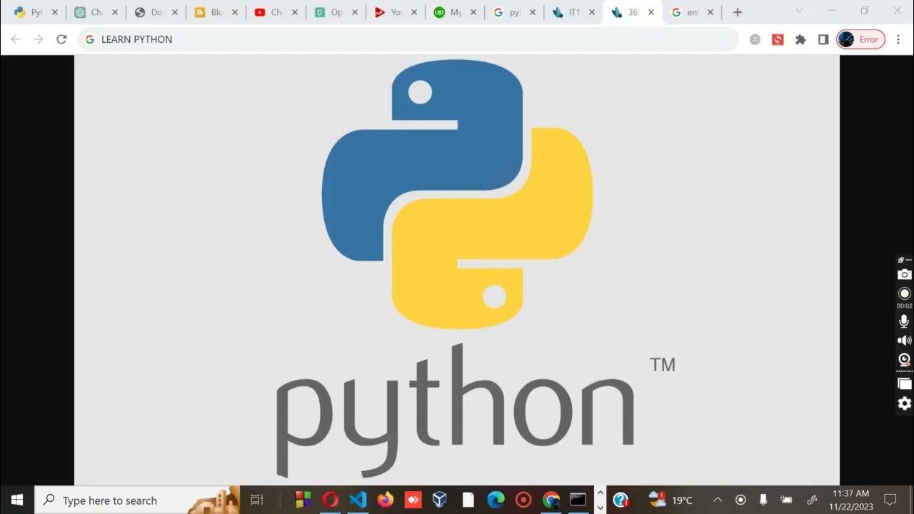 Learn Python Full Course For Beginners Tutorial ・ ・lesson 1 Youtube