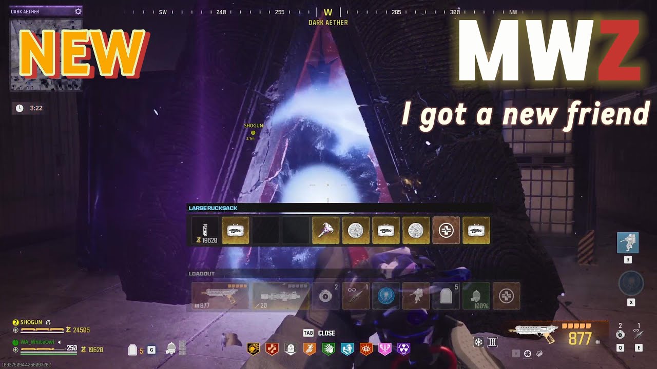 COD MW3 Zombies Solo in Red Zone | New Friend & Dark Aether Missions ...