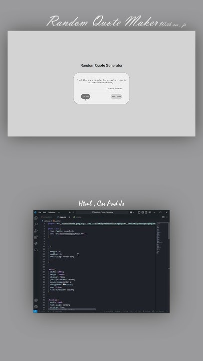 Random Quote Generator API #webdevelopment #html #css #javascript #shorts #youtube - YouTube