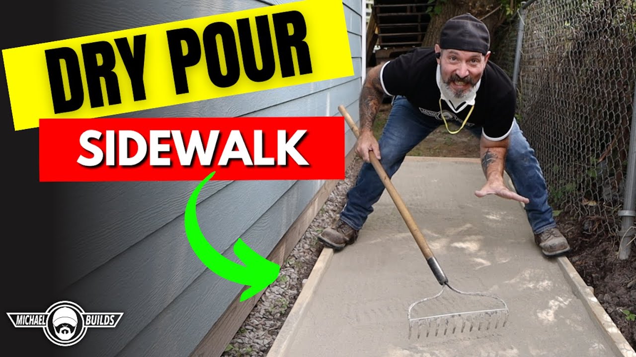 How to do a Dry Pour Sidewalk - YouTube