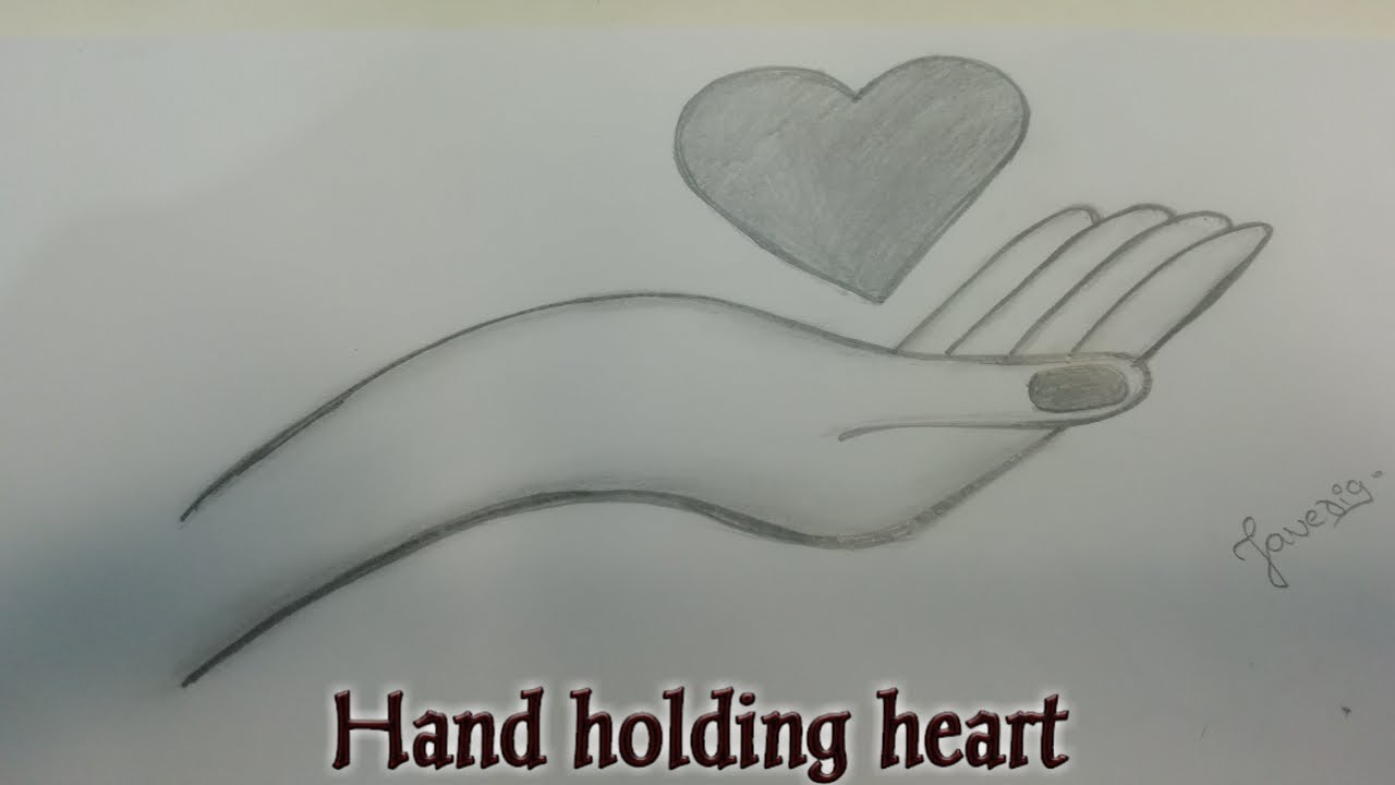 Beautiful girl hand holding heart | how to draw | hand and heart ...