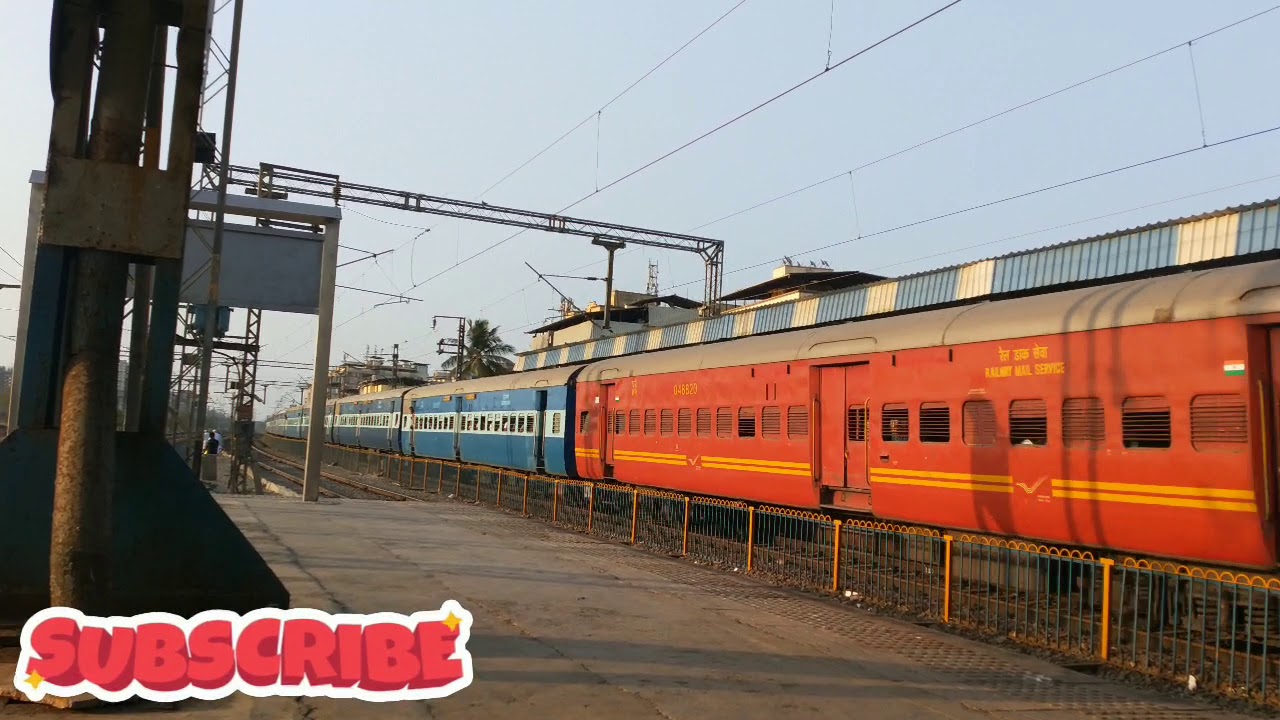 19016 SAURASHTRA EXPRESS PORBANDAR - MUMBAI CENTRAL LED BY BRC WAP4 ...