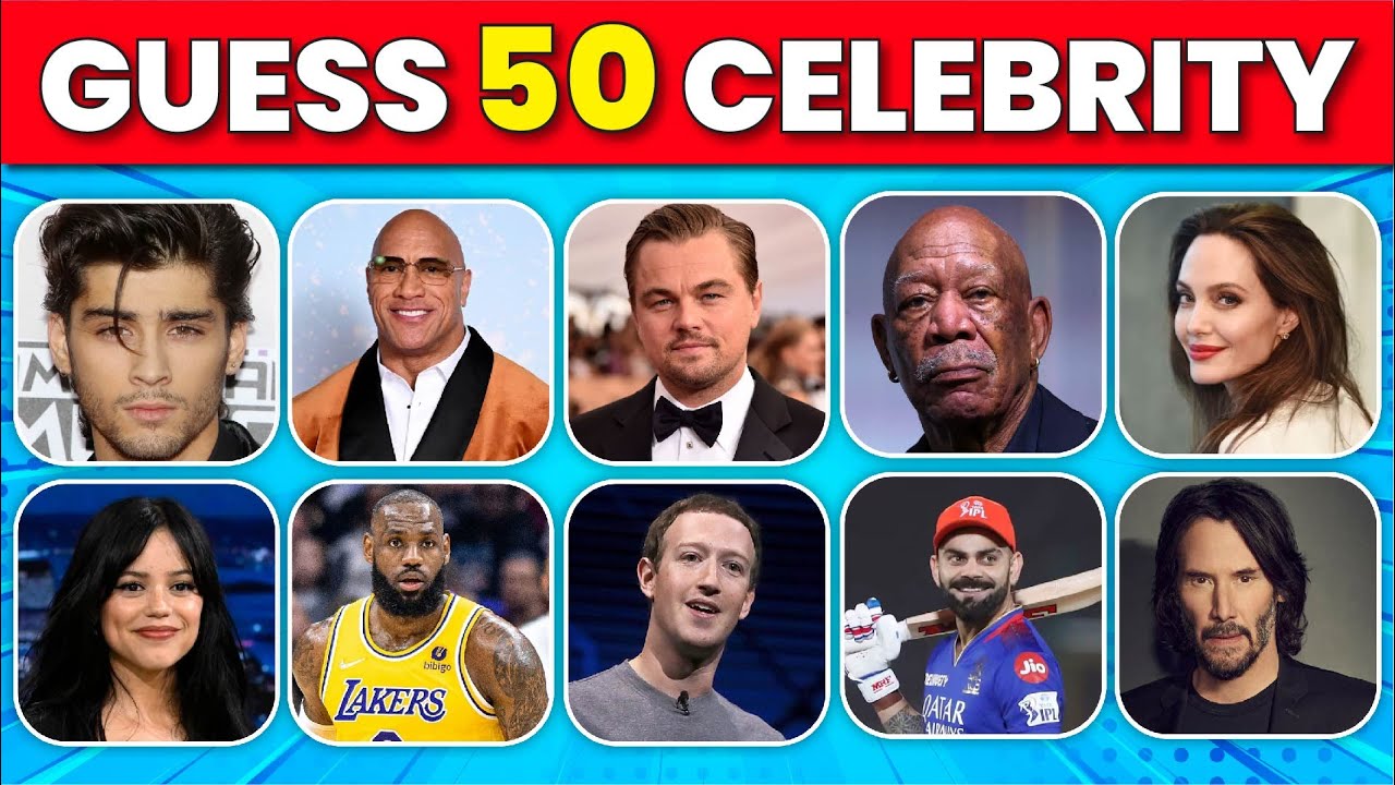 Guess The Celebrity In 3 Seconds 🎭🎬🍿 | 50 Most Famous People In The ...