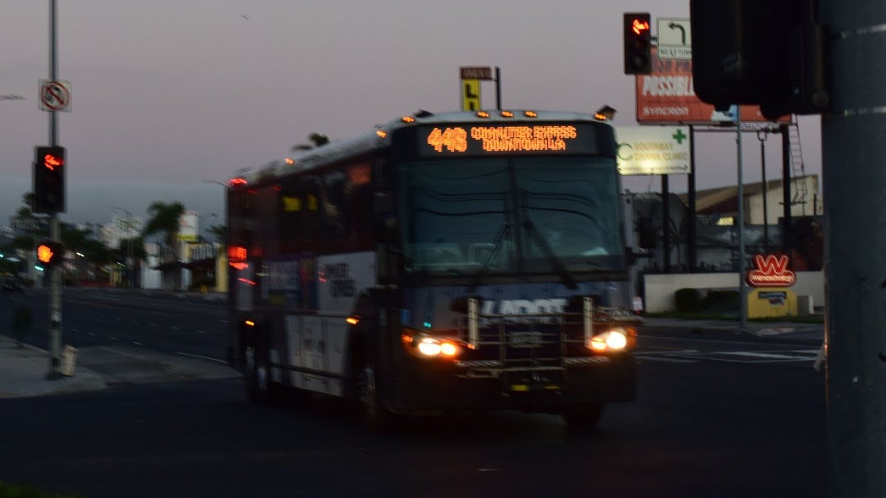 LADOT Commuter Express 2012 MCI D4000CT CNG #12409 - Ride Video - YouTube