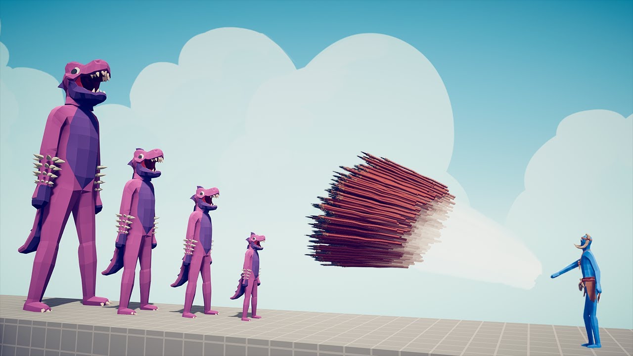 4x DIFFERENT SIZE OF T-REX vs EVERY GOD - Totally Accurate Battle ...