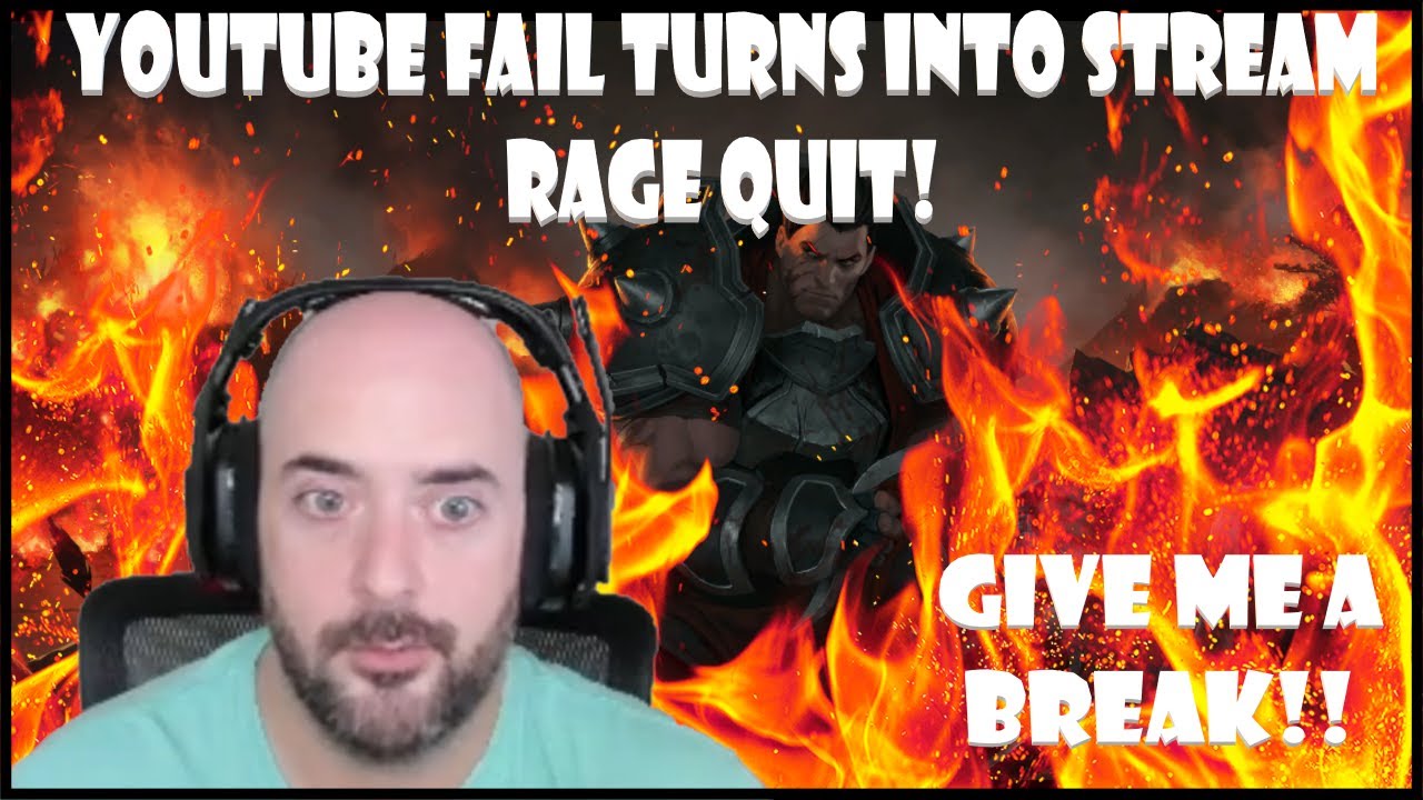 SoloRenektonOnly RAGE QUITS STREAM after FAILING YouTube recordings ALL ...