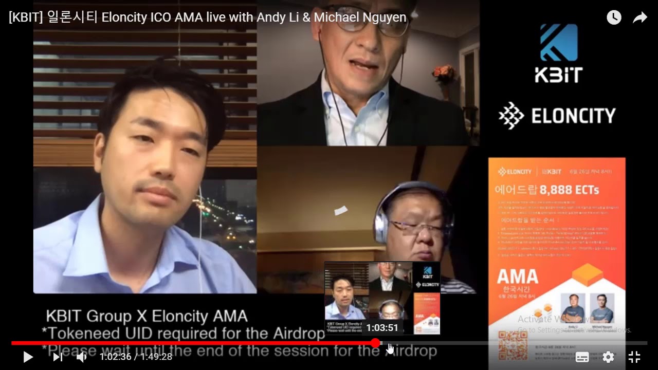 Live Interview with ElonCity ICO Founder Andy Li and Mike Winn 26/6/2018 - YouTube
