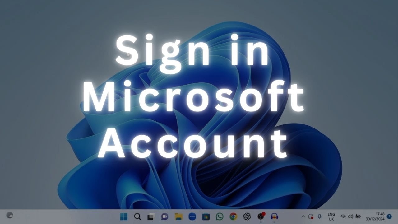 How To Sign In With A Microsoft Account - YouTube