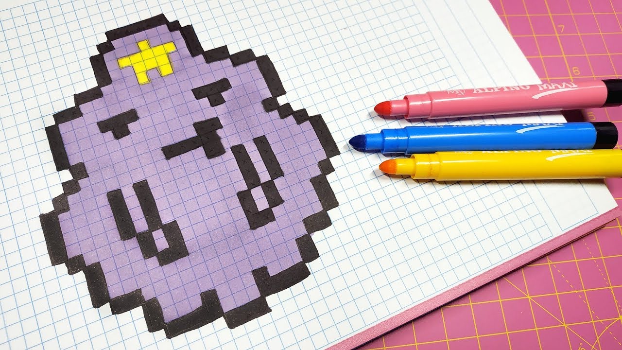 Handmade Pixel Art - How To Draw Lumpy Space Princess #pixelart - YouTube