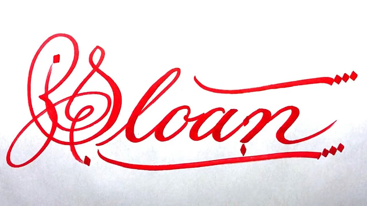 Sloan Name Signature Calligraphy Status | How to improve Cursive ...
