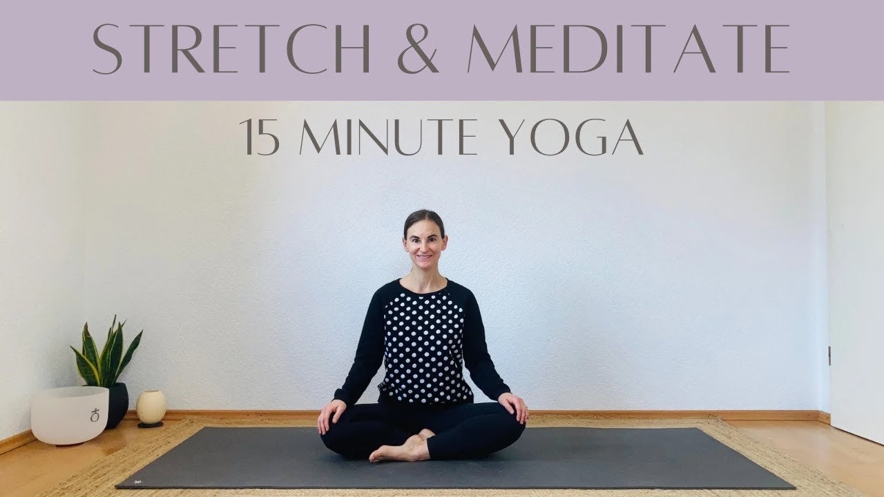 15 Minute Seated Stretch & Meditation to Release Tension - YouTube