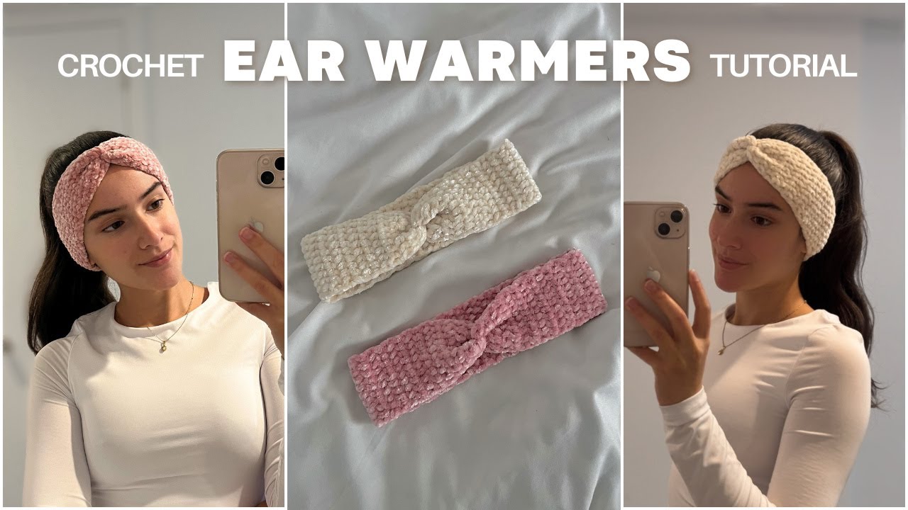 EASY Crochet Ear Warmers Tutorial ️ Beginner Friendly | Twisted crochet ...
