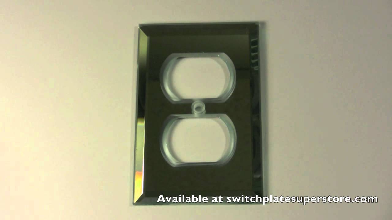 Beveled Mirror Duplex Outlet Cover - YouTube
