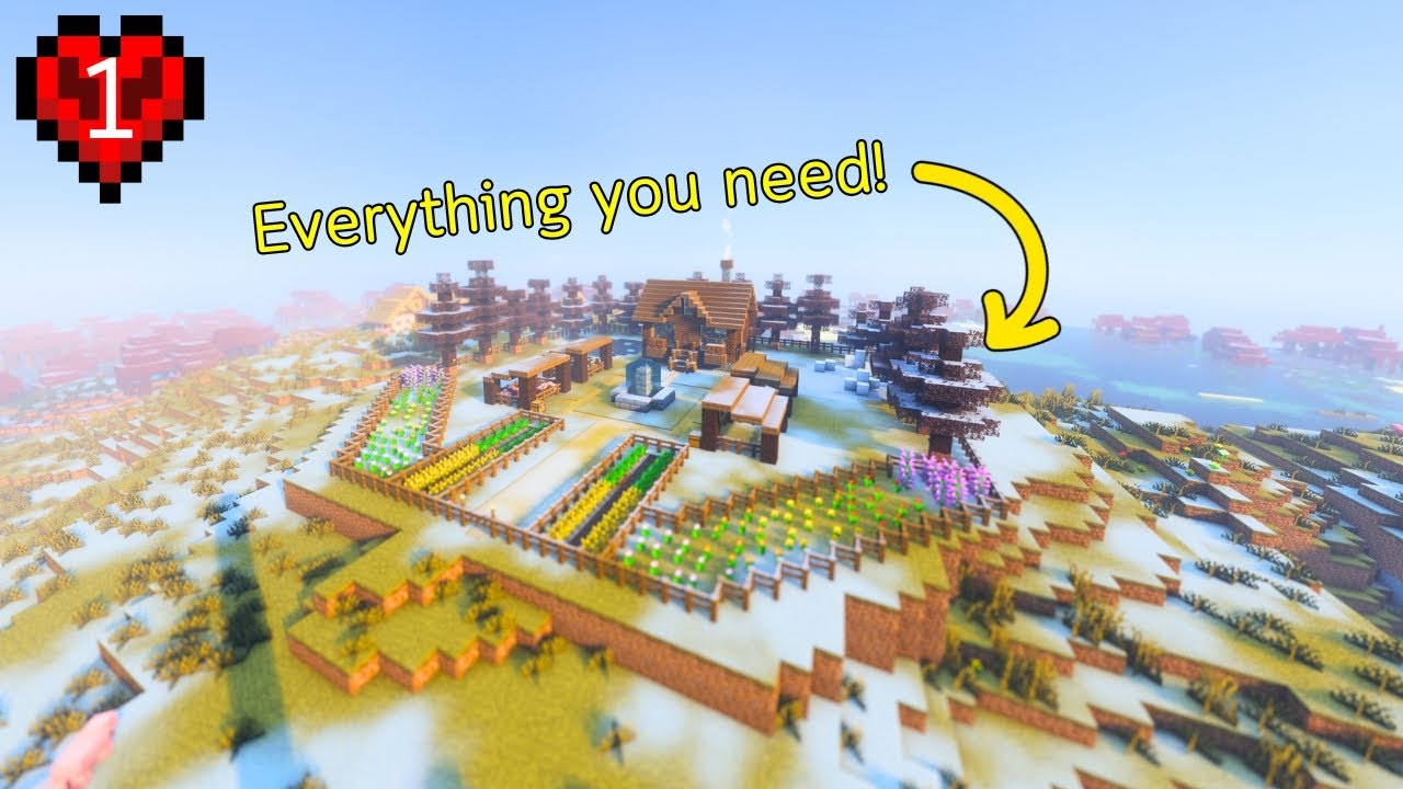 I Built This Self-Sustainable House In Hardcore Minecraft! - YouTube