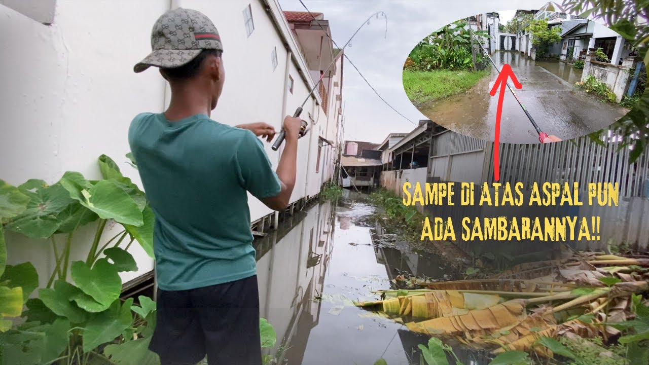 Gak Nyangka Bisa STRIKE di Jalan Aspal! & Mancing Casting Keliling ...