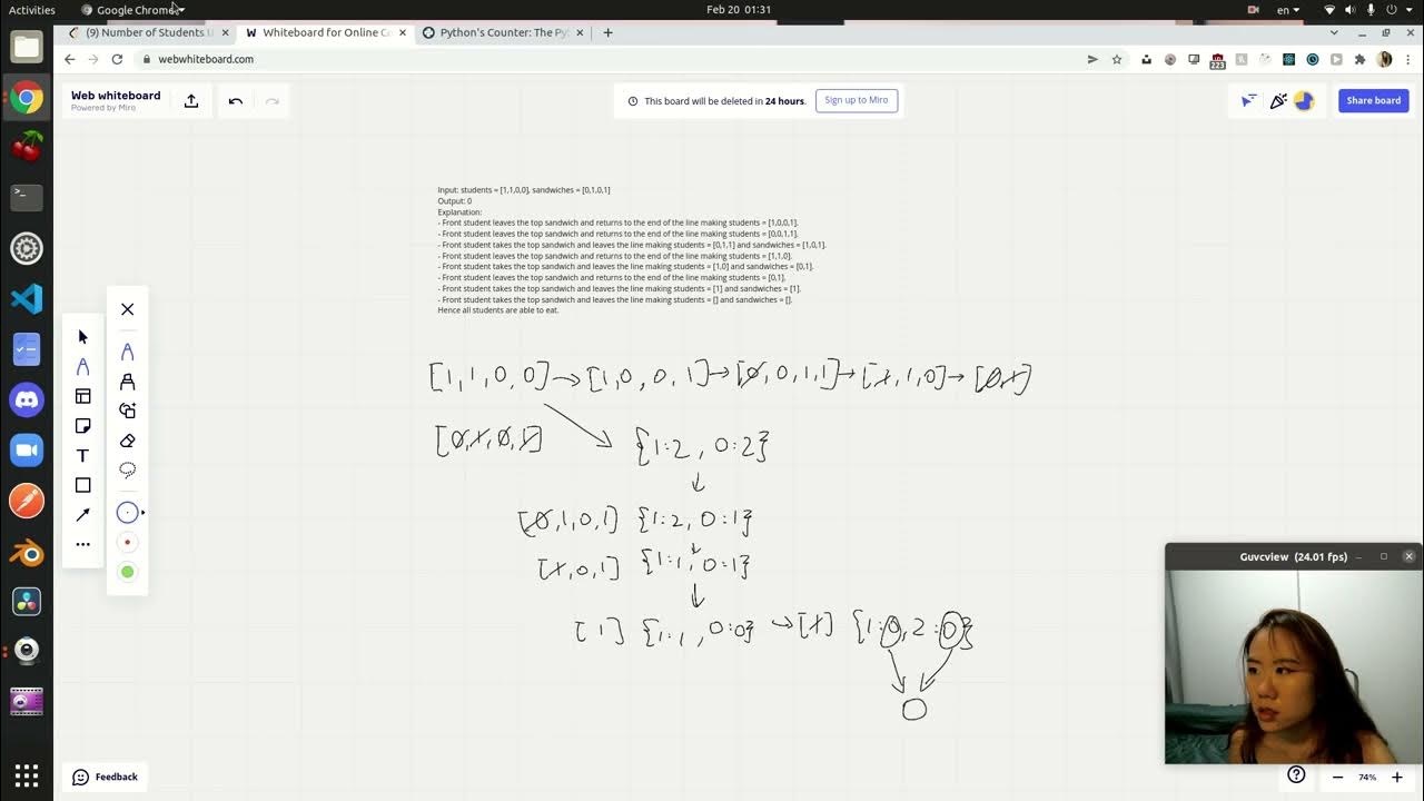 LeetCode 1700 Number of Students Unable to Eat Lunch - Python - YouTube