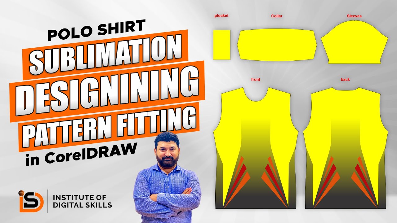 Polo Shirt Sublimation Design and Pattern Fitting in Coreldraw | IDS ...
