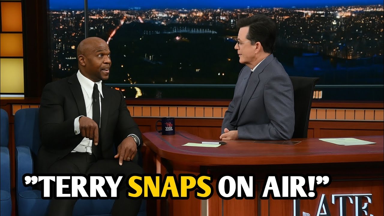 Terry Crews Walks Off Stephen Colbert's Show After Fiery Conflict - YouTube