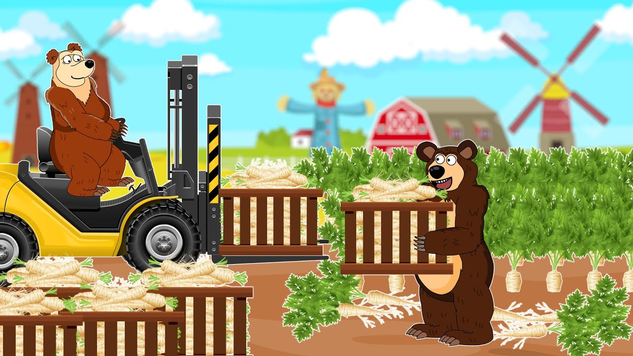 The Bear Farm: Harvest Beet Sugar and Tractor Driving to the Sugar ...