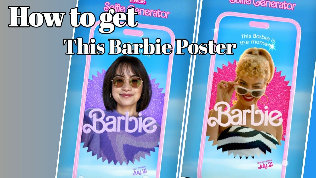 How to do the viral Barbie trend | How to use Barbie Selfie Poster ...
