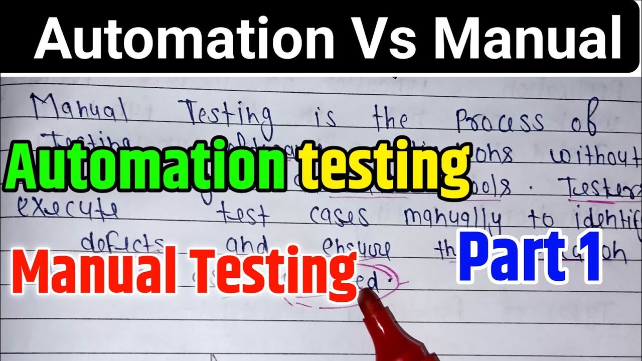 Automation testing vs manual testing in Hindi | what is automation ...