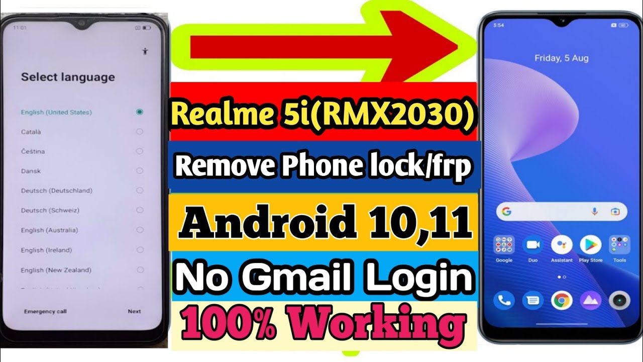 Realme 5i(RMX2030)hard reset|| remove phone lock 2023||unlock/pattern ...