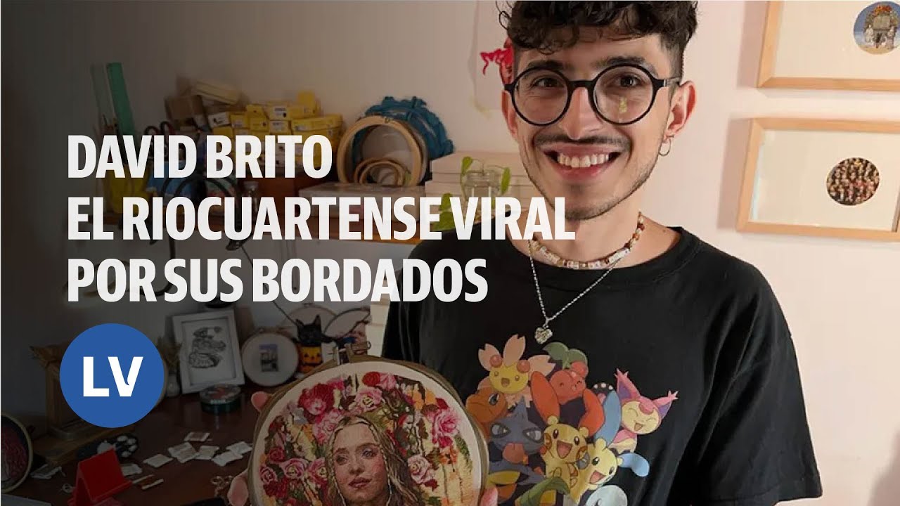 David Brito el riocuartense viral por sus bordados - YouTube