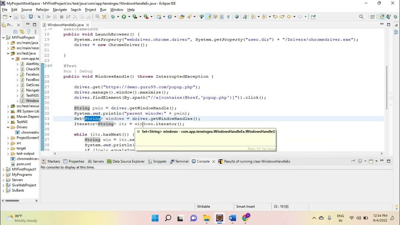 Quick View How To Handle Selenium Window Using Webdriver Example Youtube
