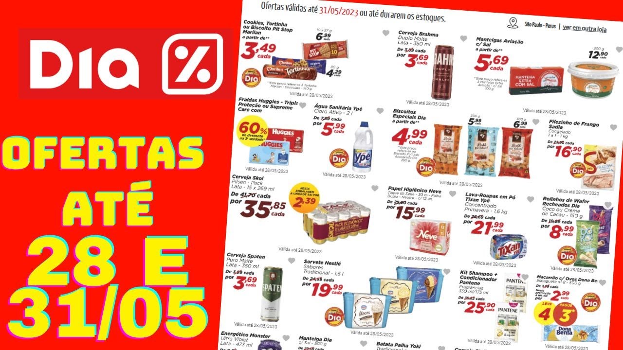 DIA SUPERMERCADO OFERTAS ATÉ 28 E 31/05/2023 FOLHETO OFERTAS DA SEMANA ...