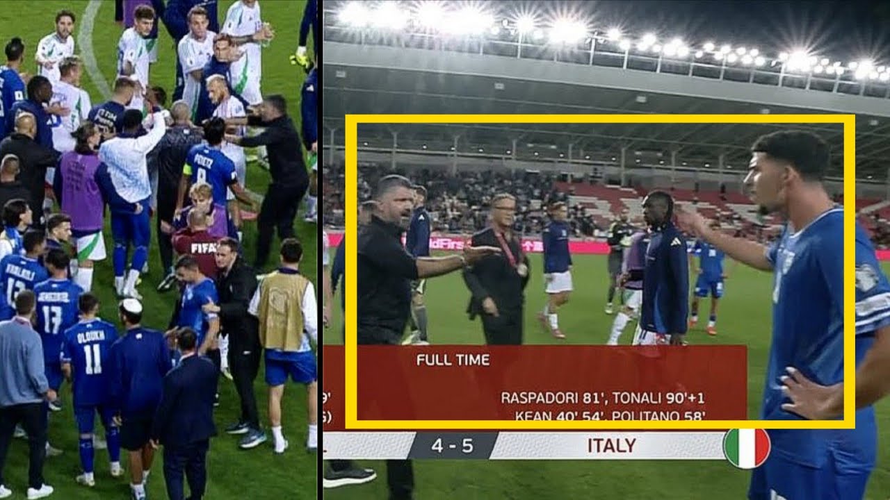 🤯 Israel Players FIGHT with Italy's COACH and Players as Italy big win ...